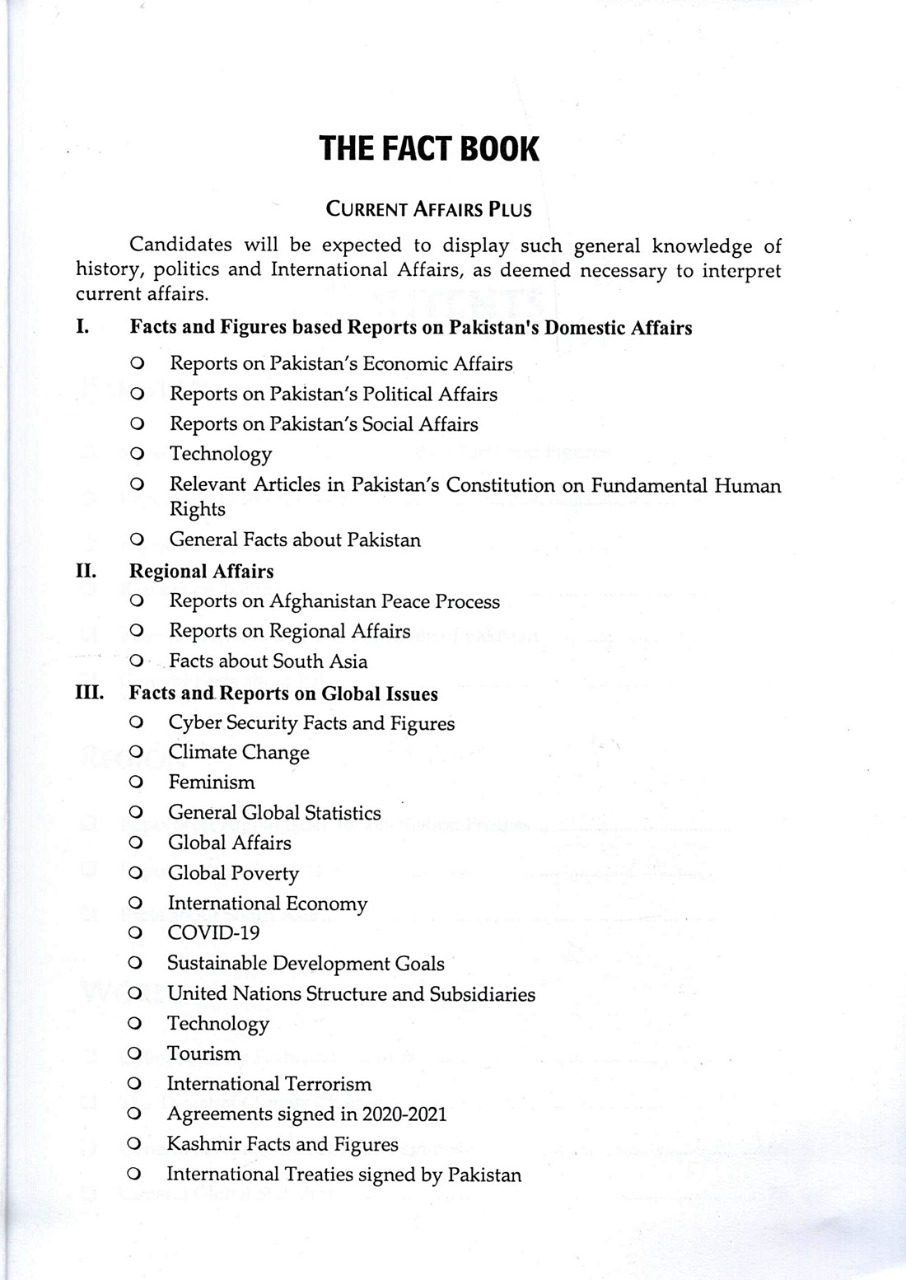 The Fact Book Current Affairs Plus By Waseem Riaz Khan JWT